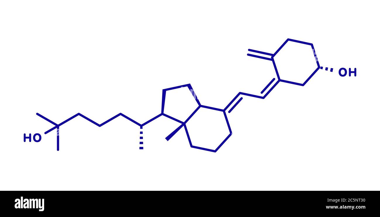 Calcifediol (calcidiol, 25-hydroxyvitamin D) molecule. Blood marker of ...