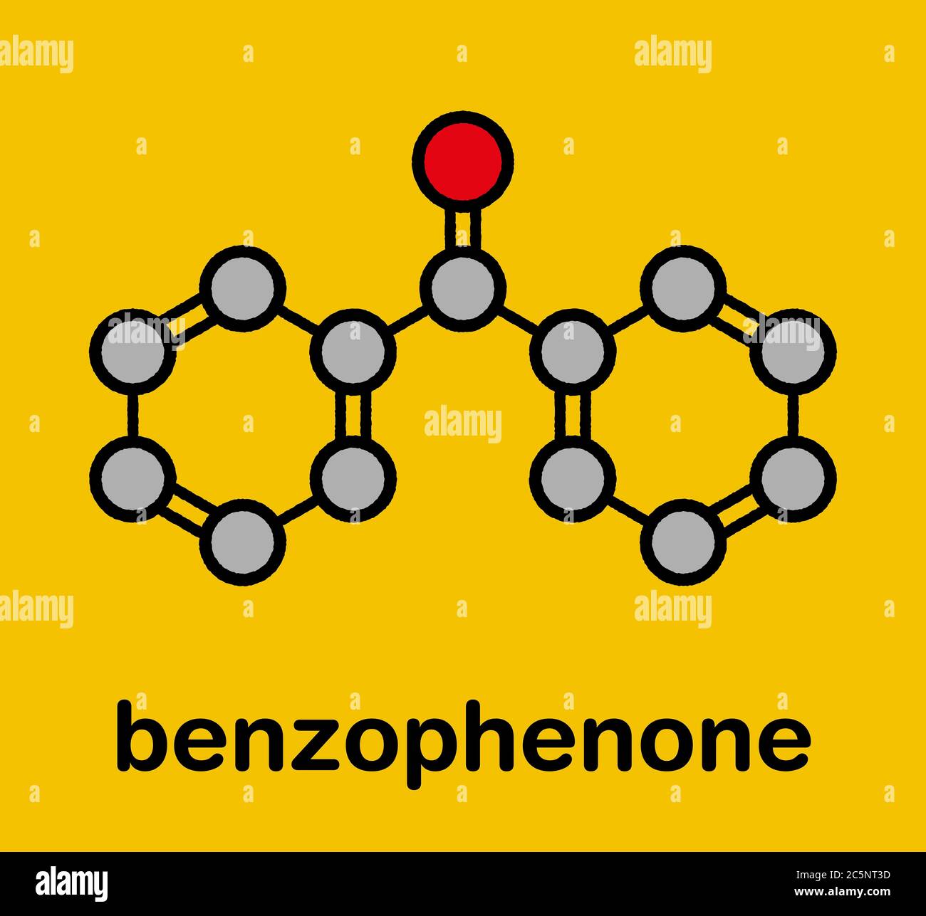 Benzophenone molecule. Stylized skeletal formula (chemical structure ...