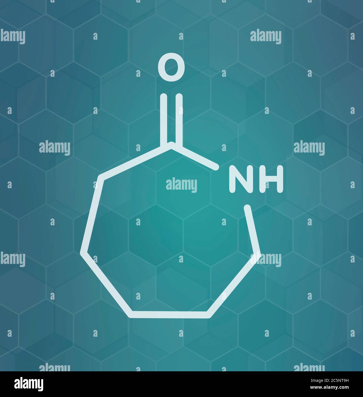 Caprolactam, the building block of Nylon-6 (polycaprolactam) plastic ...