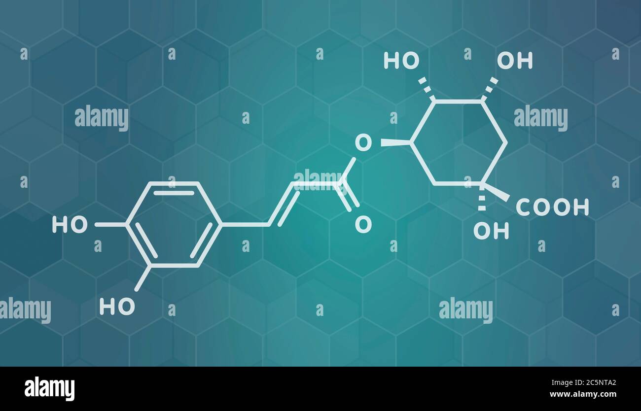 Chlorogenic acid herbal molecule. Skeletal formula Stock Photo - Alamy