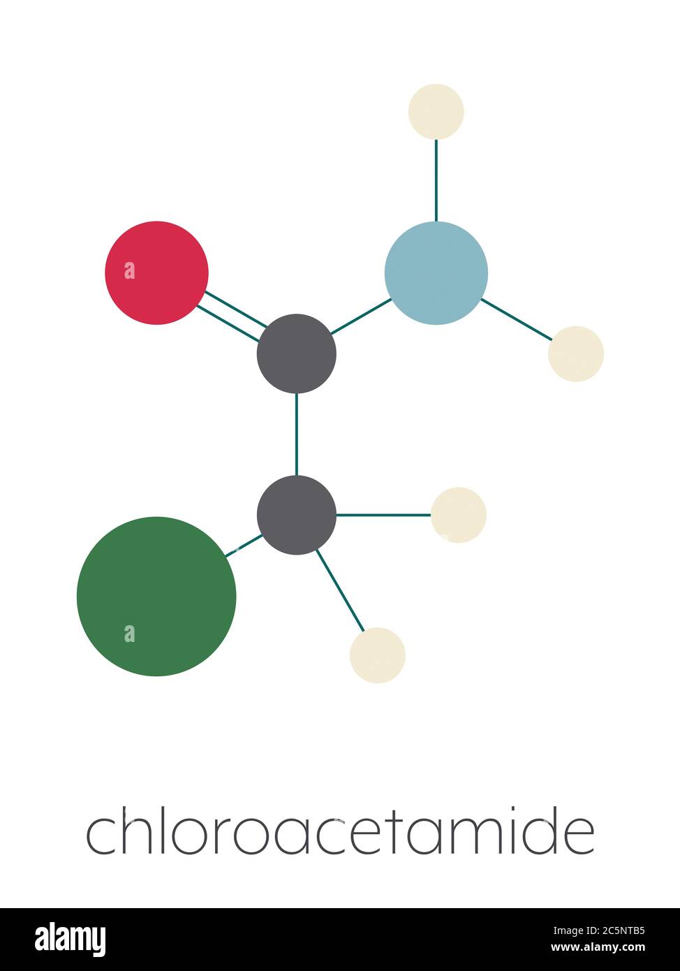 Chloroacetamide preservative molecule. Stylized skeletal formula ...