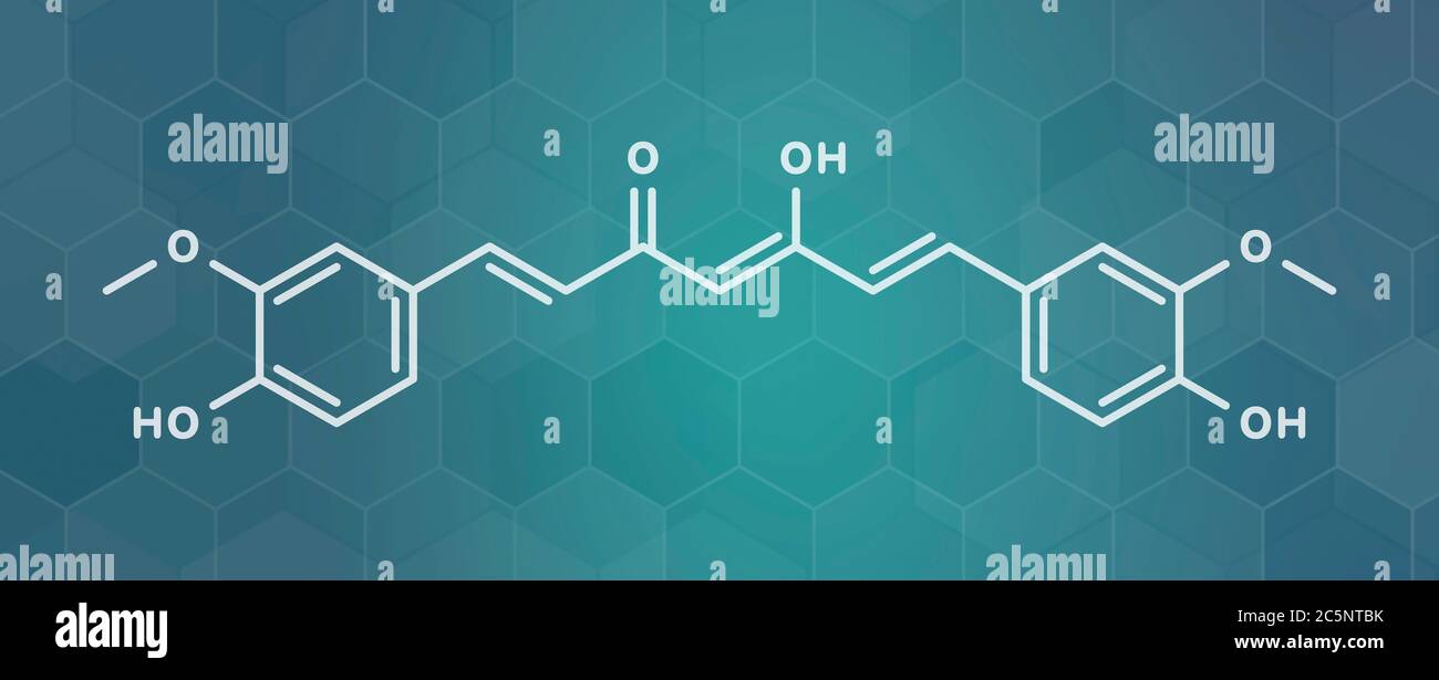 Curcumin turmeric spice molecule. Skeletal formula Stock Photo - Alamy