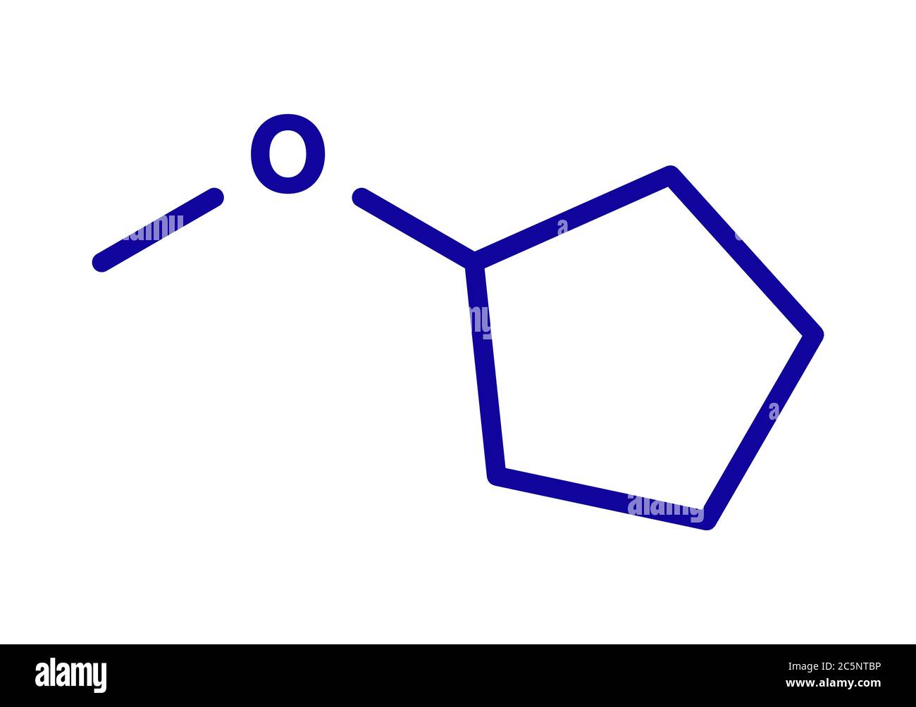 Cyclopentyl methyl ether solvent molecule Skeletal formula Stock Photo ...
