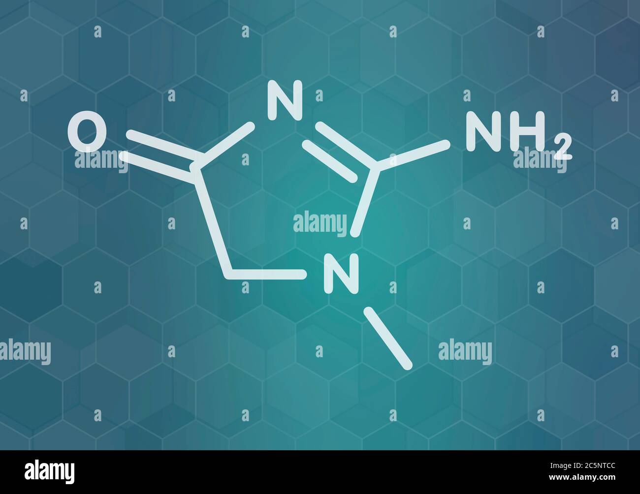 Creatinine molecule. Creatine breakdown product. Creatinine clearance ...