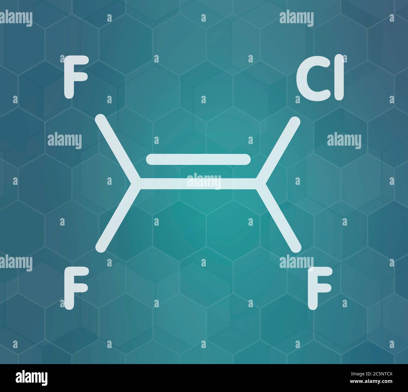 Chlorotrifluoroethylene (CTFE) refrigerant molecule and ...