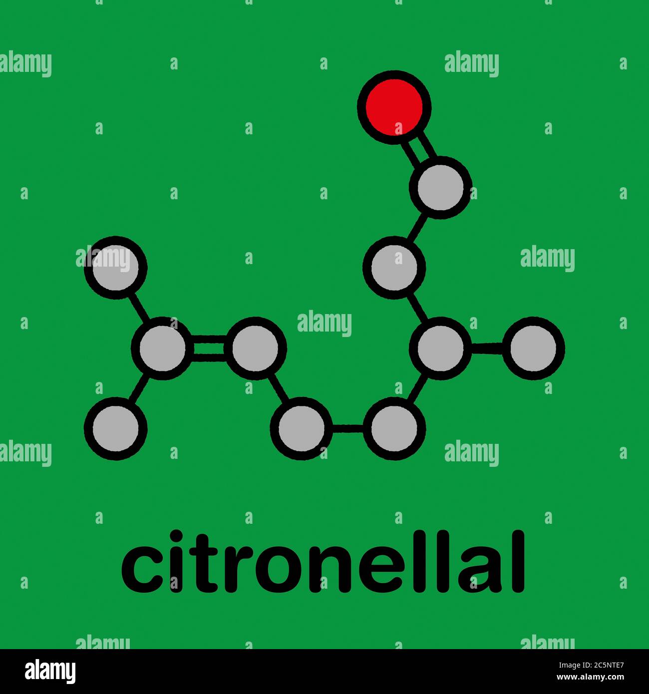 Citronellal citronella oil molecule. Used in insect repellents ...