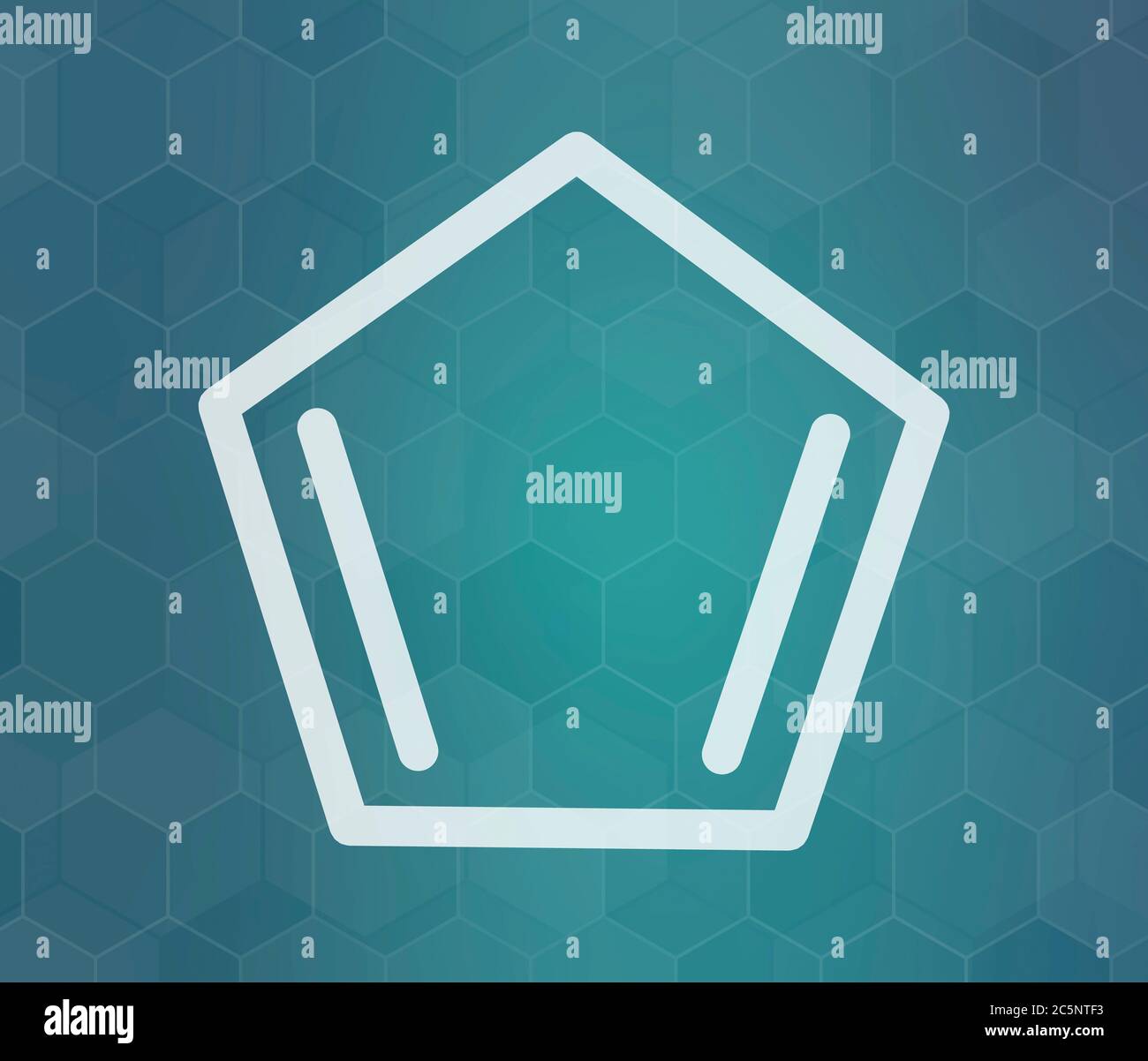 Cyclopentadiene molecule. Skeletal formula Stock Photo - Alamy