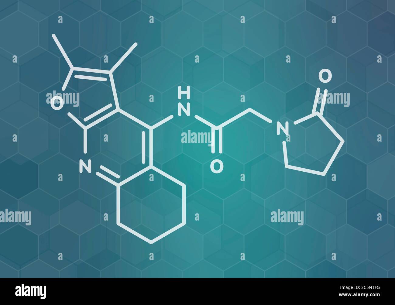 Coluracetam molecule. Skeletal formula Stock Photo - Alamy