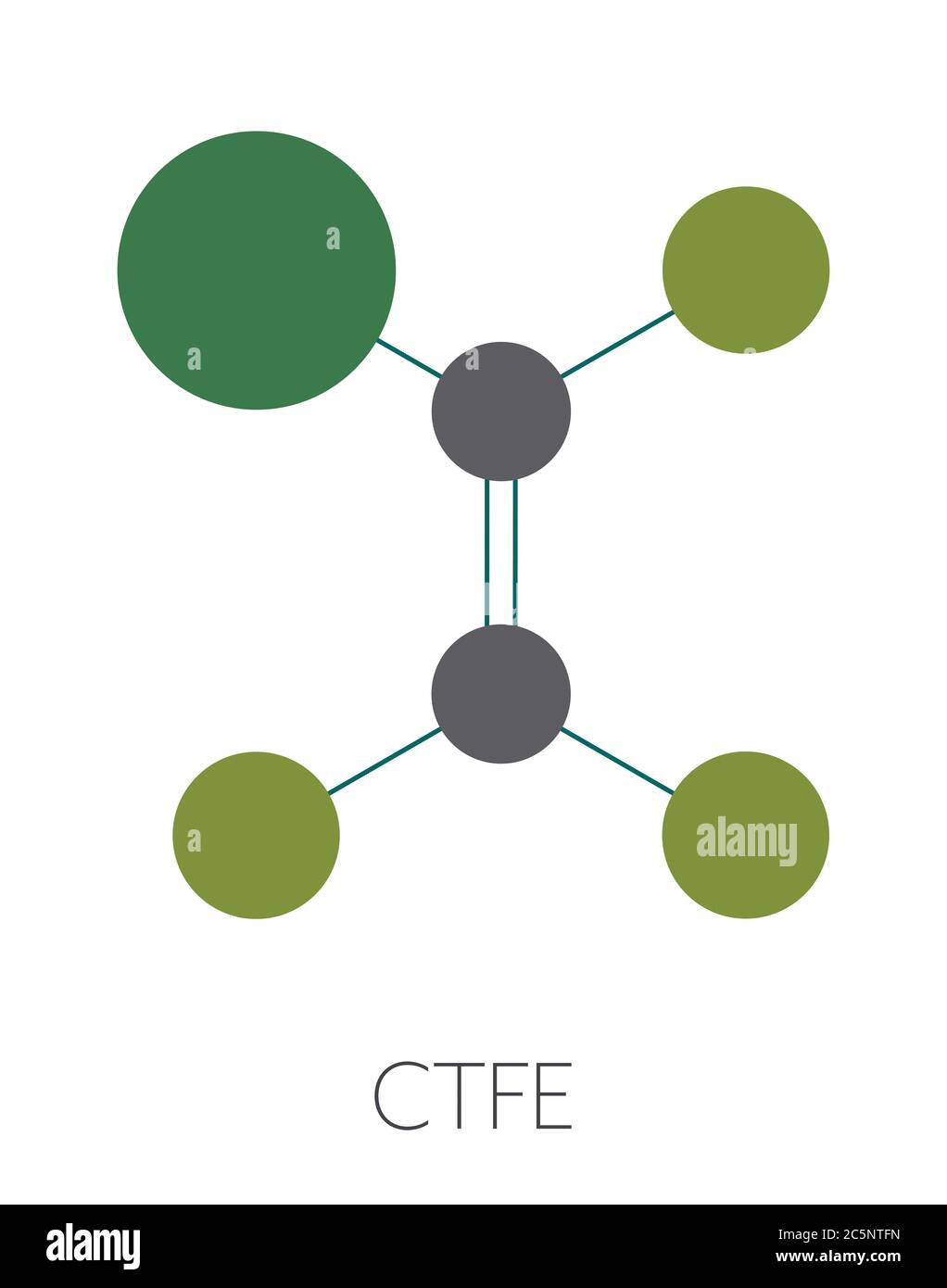 Chlorotrifluoroethylene (CTFE) refrigerant molecule and ...