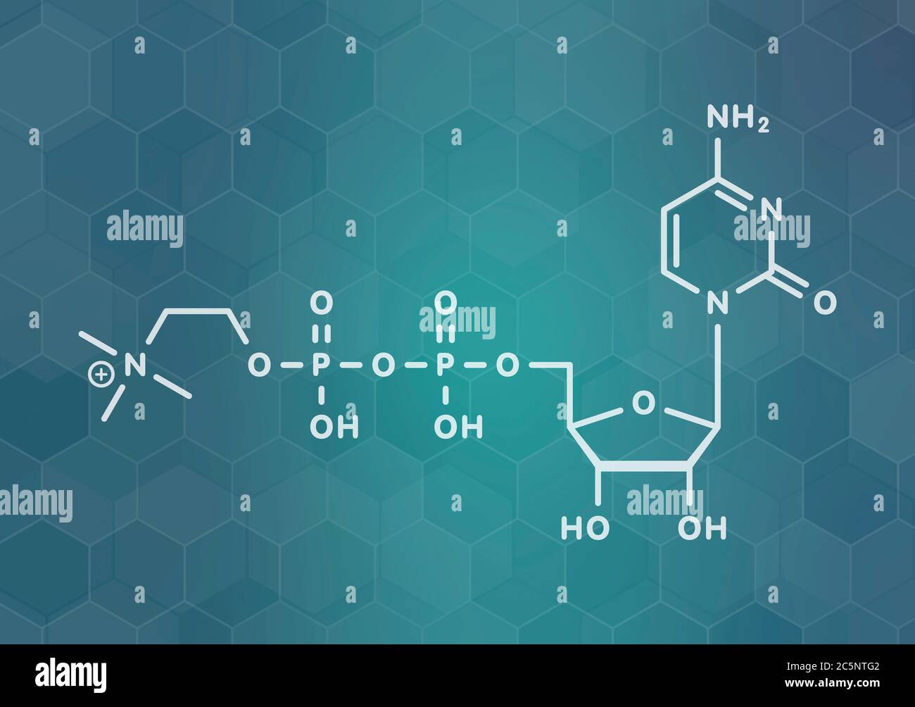 Citicoline (CDP-choline) molecule. Skeletal formula Stock Photo - Alamy