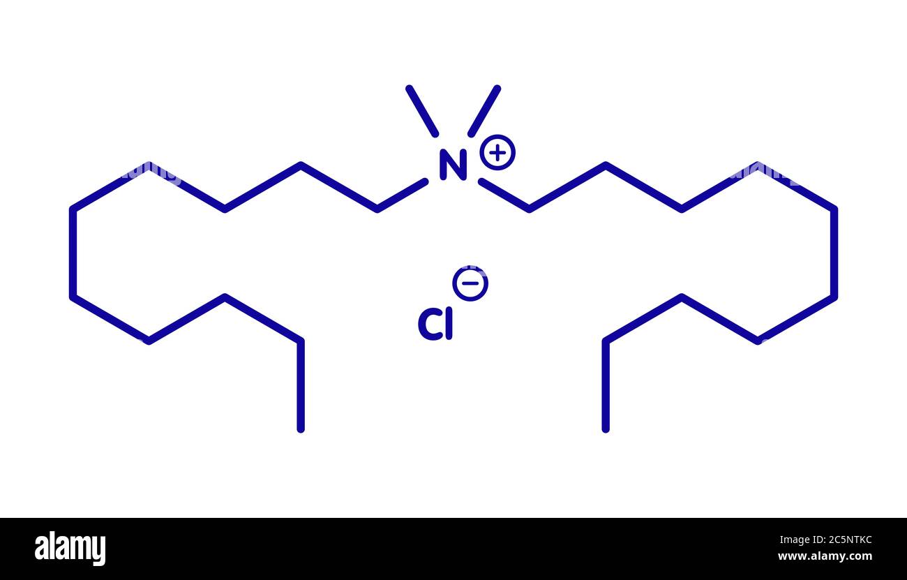 Didecyldimethylammonium chloride molecule hi-res stock photography and ...