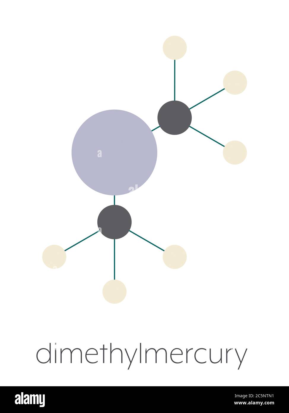 Dimethylmercury (organomercury compound), chemical structure Stock ...