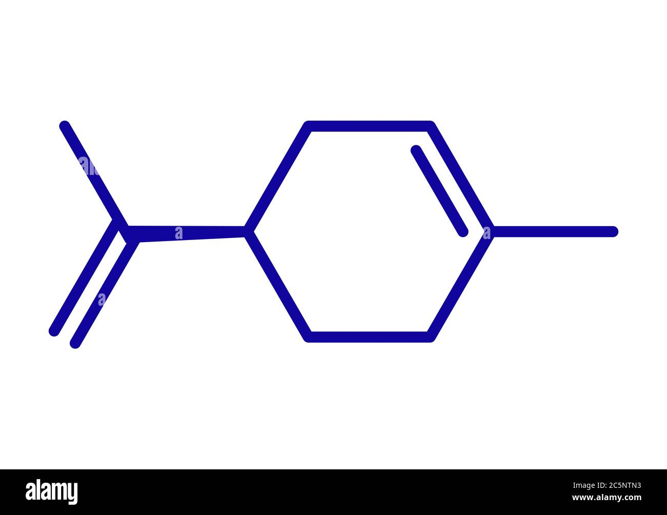 Limonene (D-limonene) citrus scent molecule. Skeletal formula Stock ...