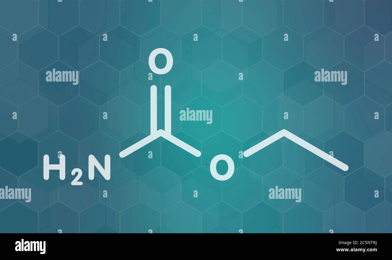 Ethyl carbamate carcinogenic molecule. Present in fermented food and ...