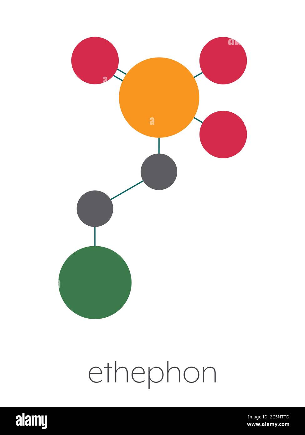 Ethephon plant growth regulator molecule. Stylized skeletal formula ...