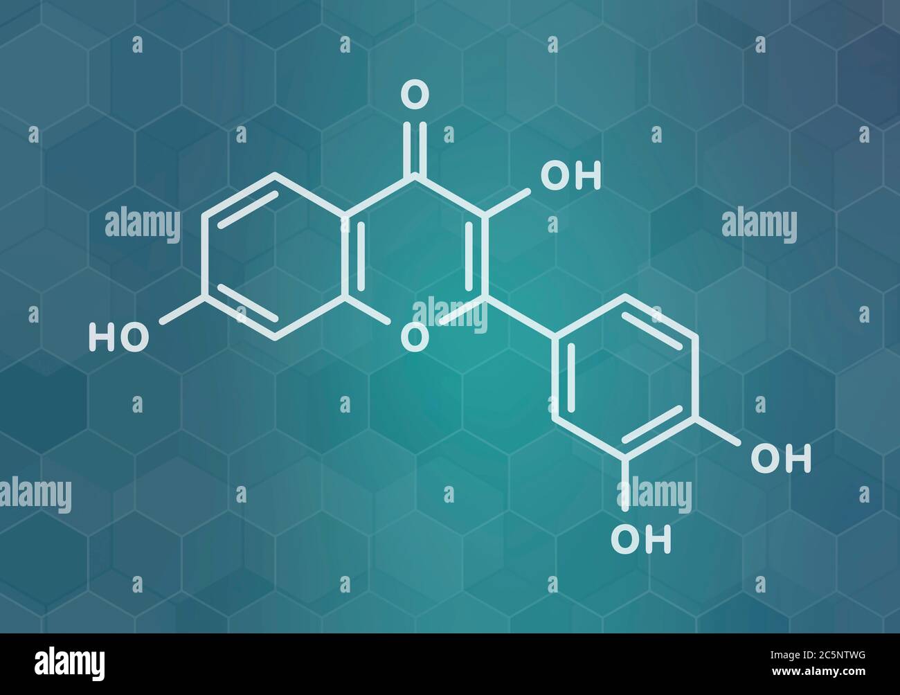 Fisetin plant polyphenol molecule. Skeletal formula Stock Photo - Alamy