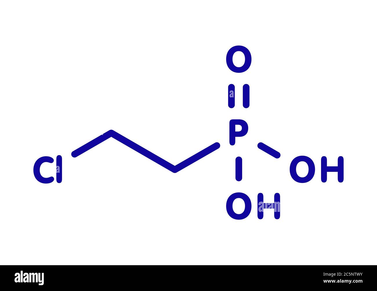 Ethephon plant growth regulator molecule. Skeletal formula Stock Photo ...