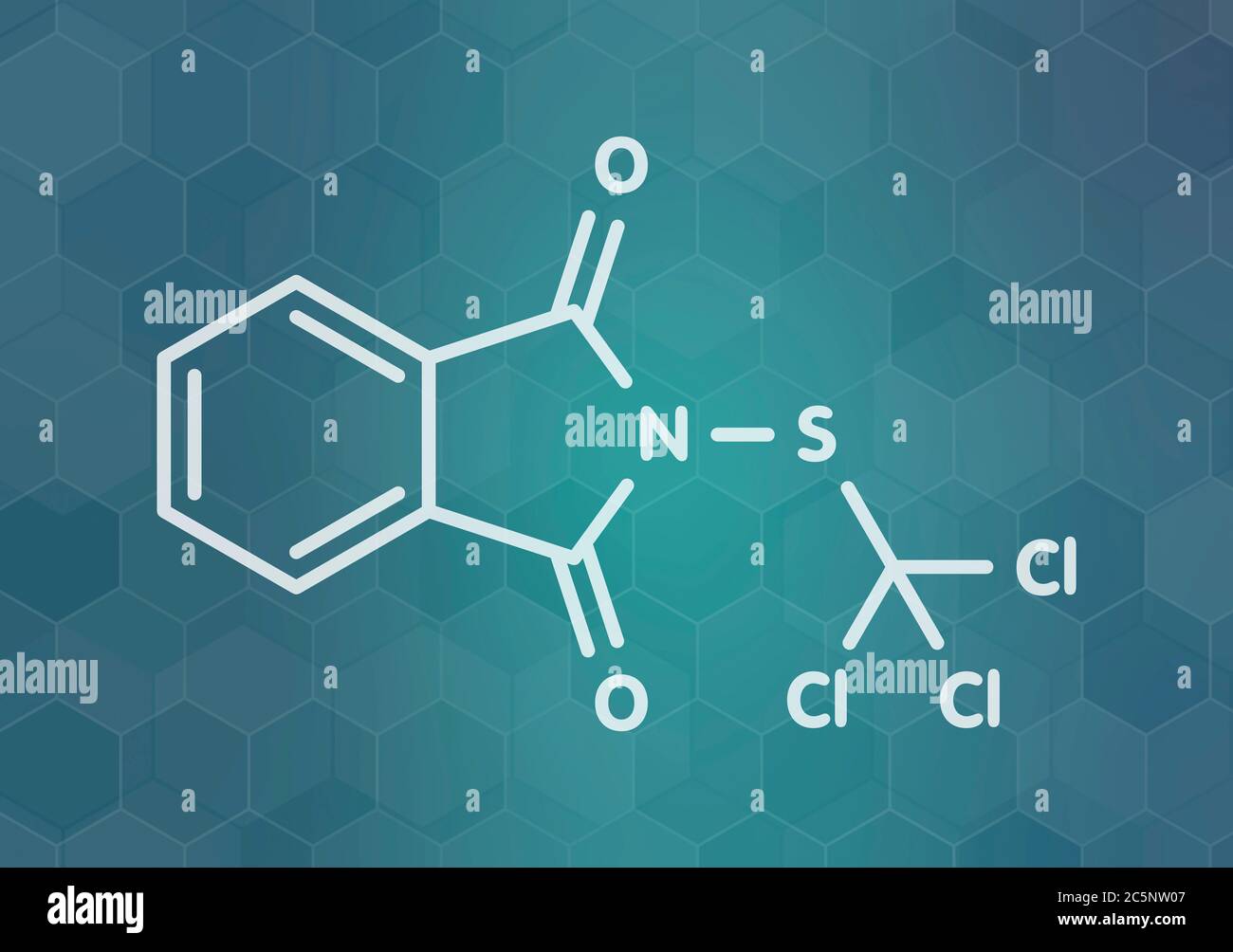 Folpet fungicide molecule. Skeletal formula Stock Photo - Alamy