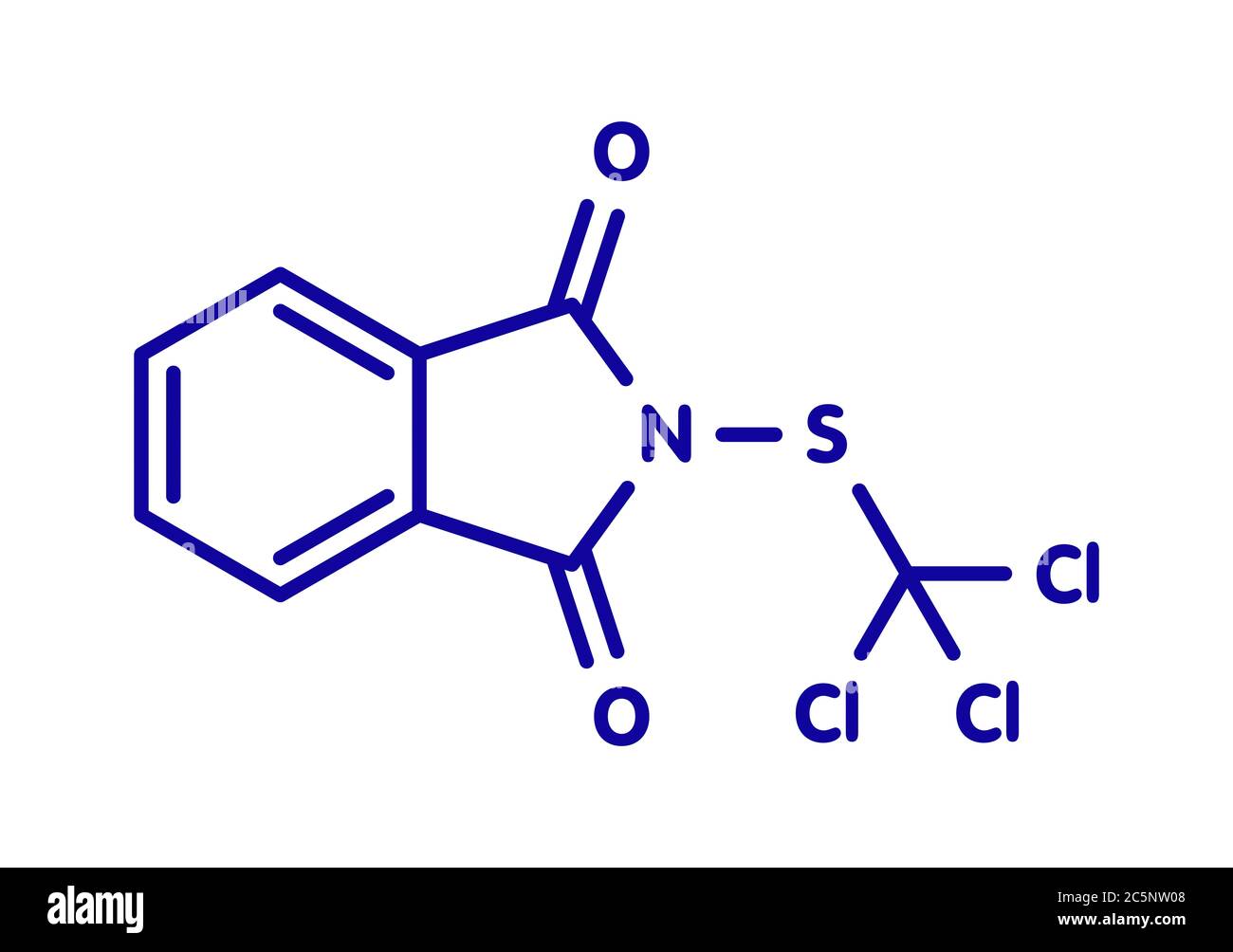 Folpet fungicide molecule. Skeletal formula Stock Photo - Alamy