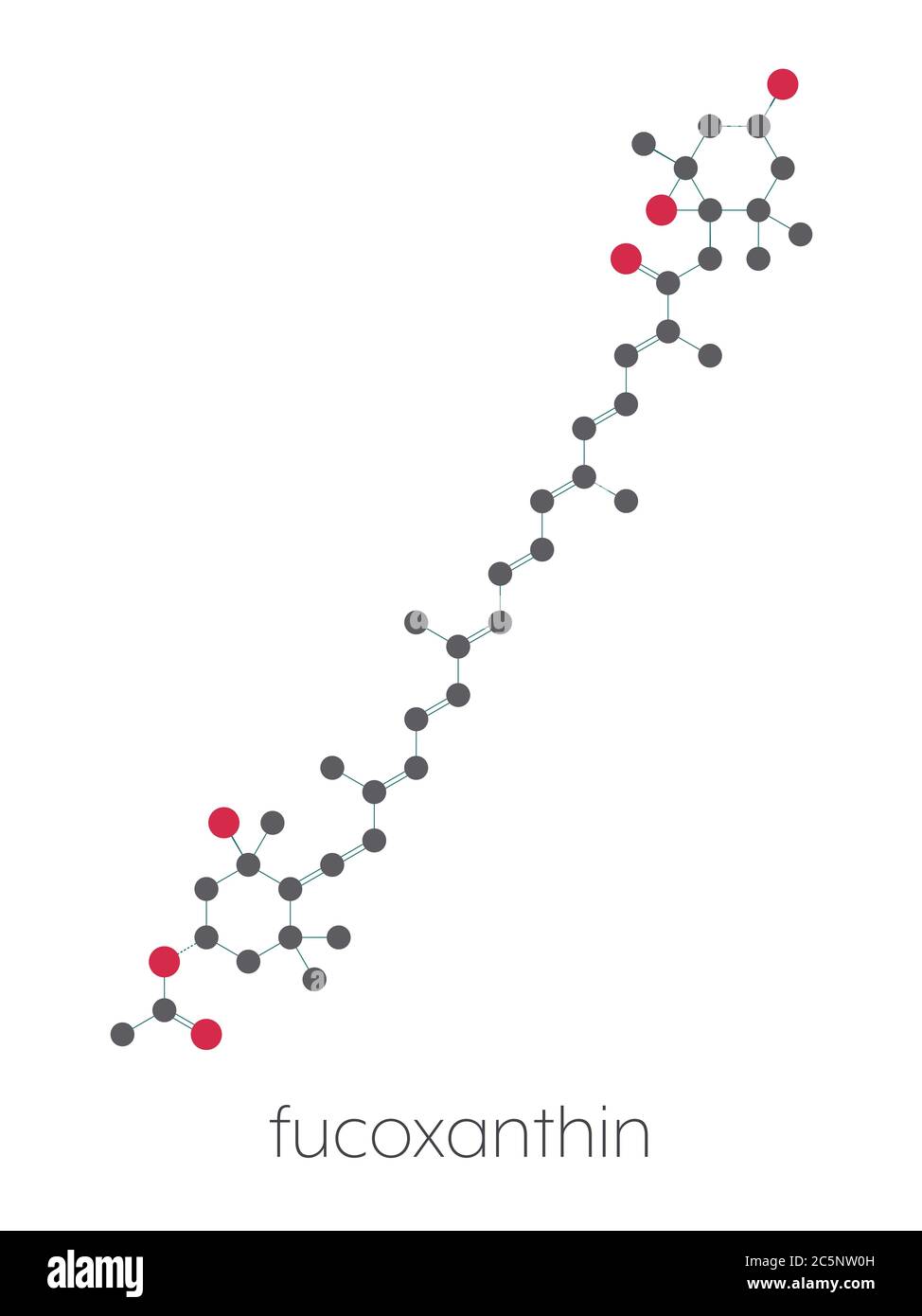 Fucoxanthin brown algae pigment molecule. Ingredient of some dietary ...