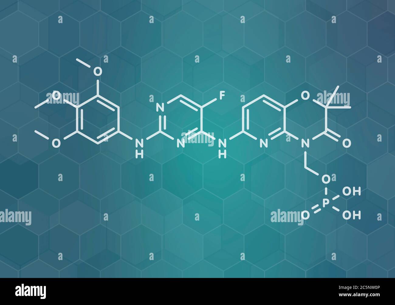 Fostamatinib rheumatoid arthritis drug molecule (Syk inhibitor ...