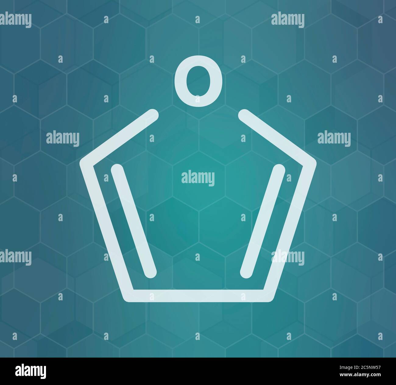 Furan heterocyclic aromatic molecule. Skeletal formula Stock Photo - Alamy