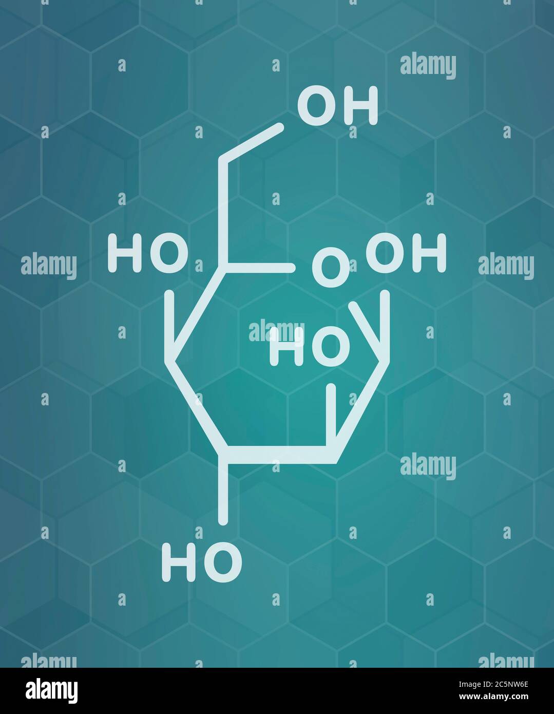 Idose molecule (beta-D-idopyranose form). Skeletal formula Stock Photo ...