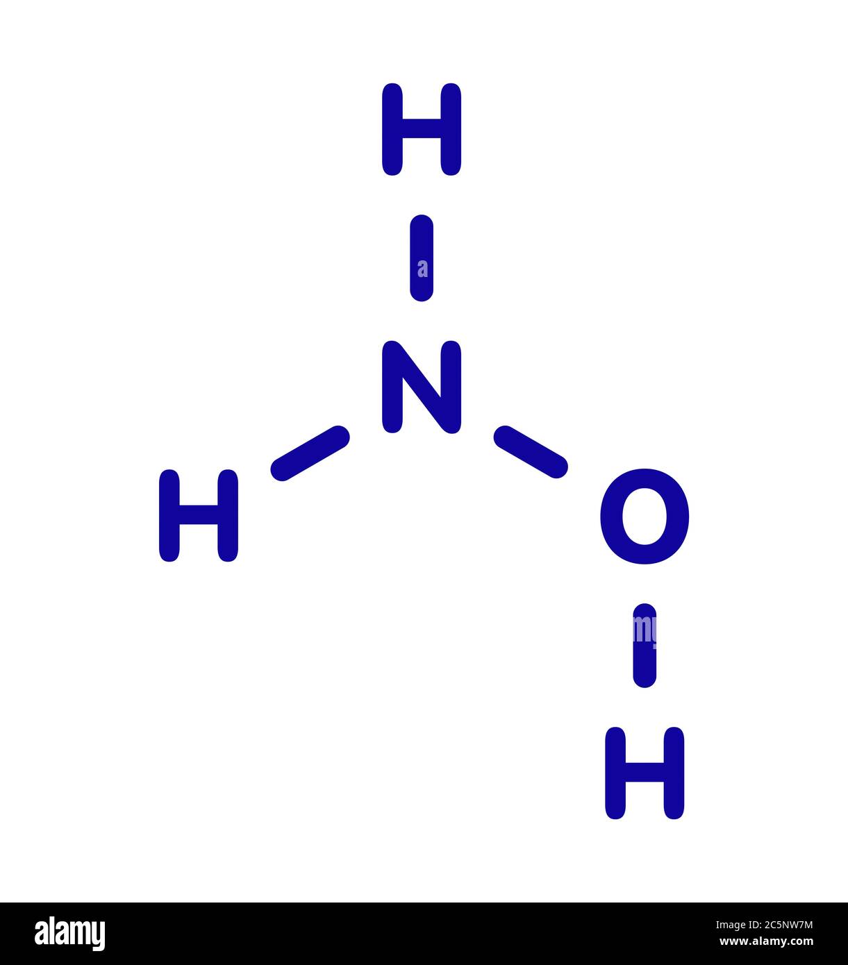 Hydroxylamine molecule. Skeletal formula Stock Photo - Alamy