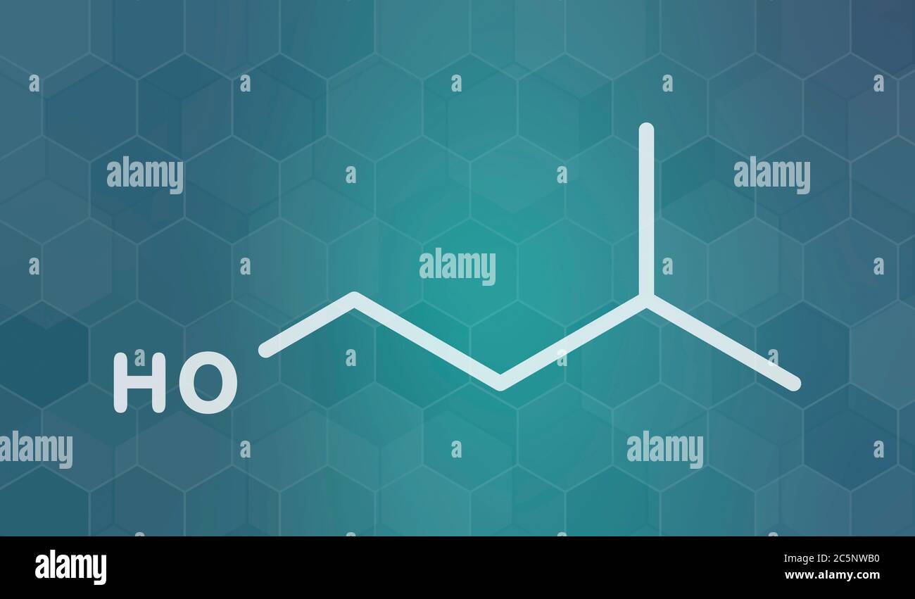 Isoamyl alcohol molecule. Skeletal formula Stock Photo - Alamy