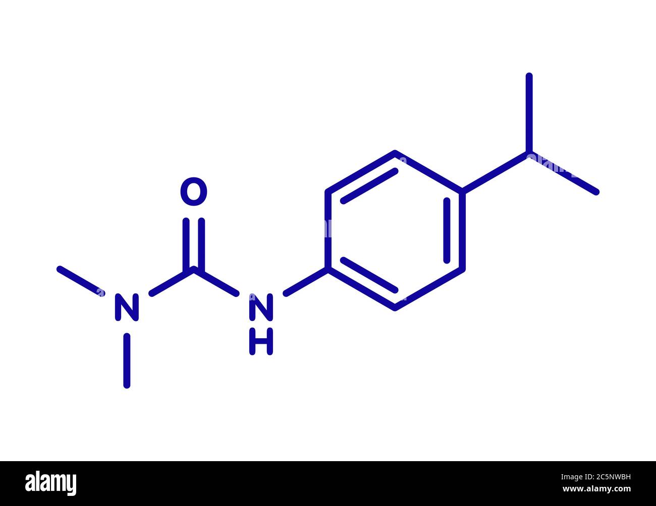 Isoproturon herbicide molecule. Skeletal formula Stock Photo - Alamy