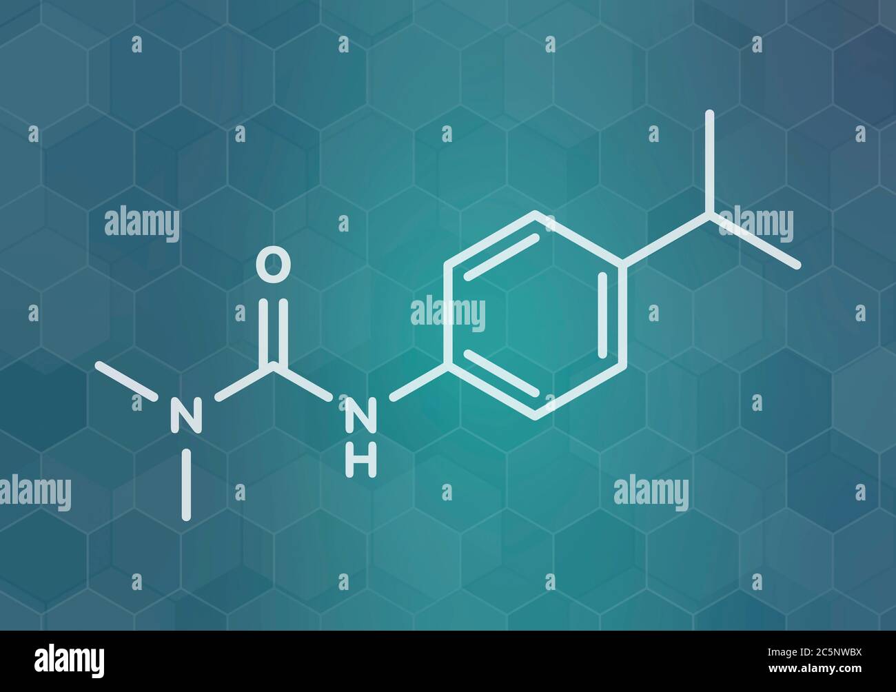 Isoproturon herbicide molecule. Skeletal formula Stock Photo - Alamy