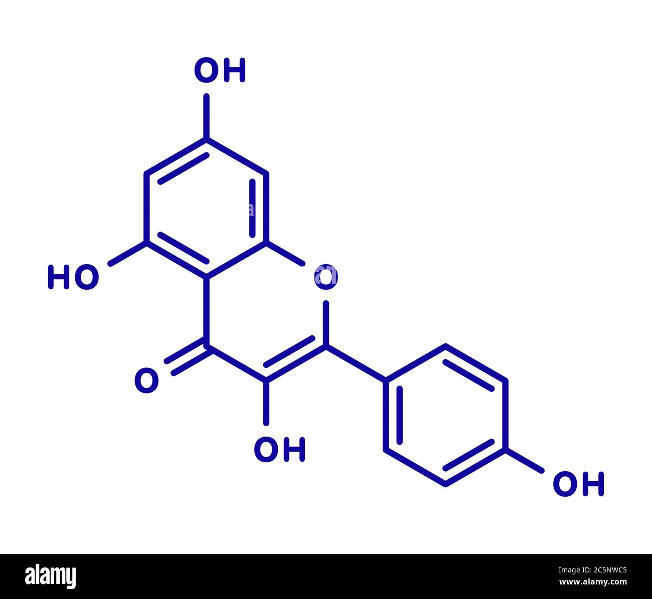 Kaempferol antioxidant molecule. Skeletal formula Stock Photo - Alamy