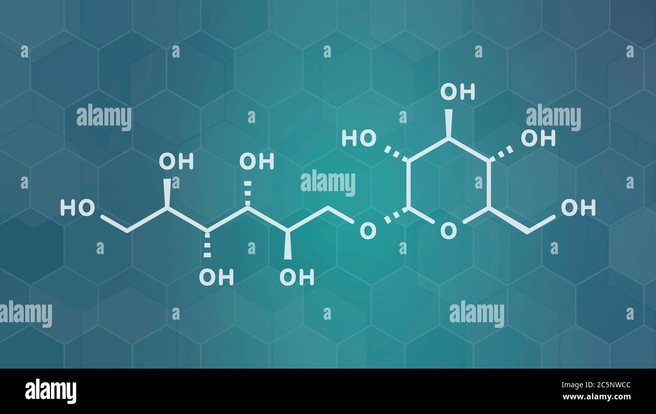Isomalt sugar substitute molecule (one of two components shown ...