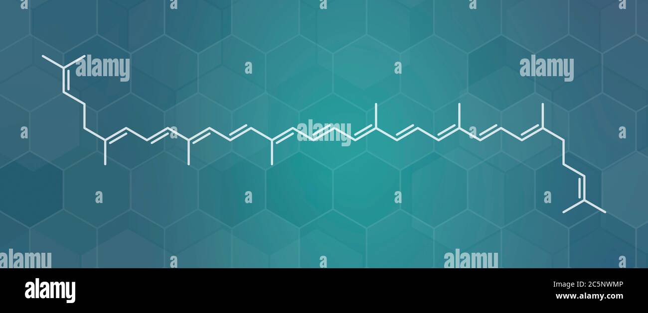 Lycopene red tomato pigment molecule. Skeletal formula Stock Photo - Alamy