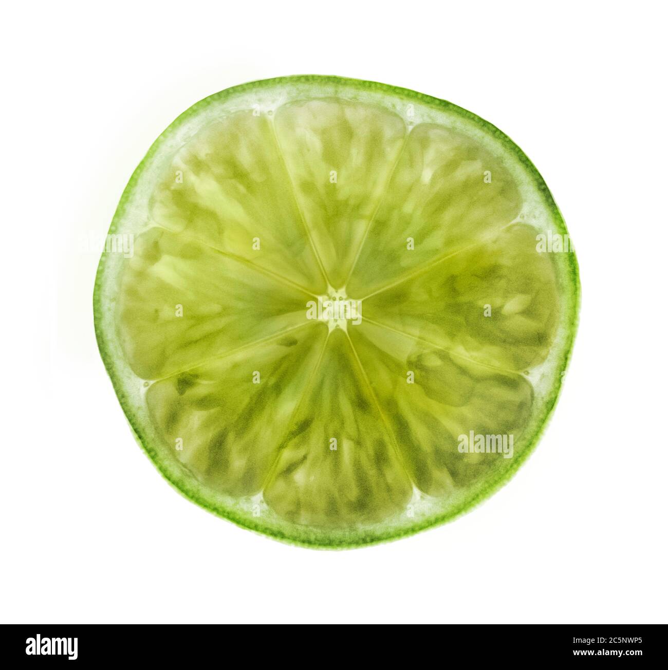 Cut lime showing segments, coloured X-ray Stock Photo - Alamy
