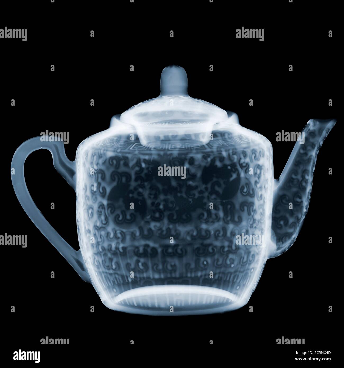 China teapot, coloured X-ray Stock Photo - Alamy