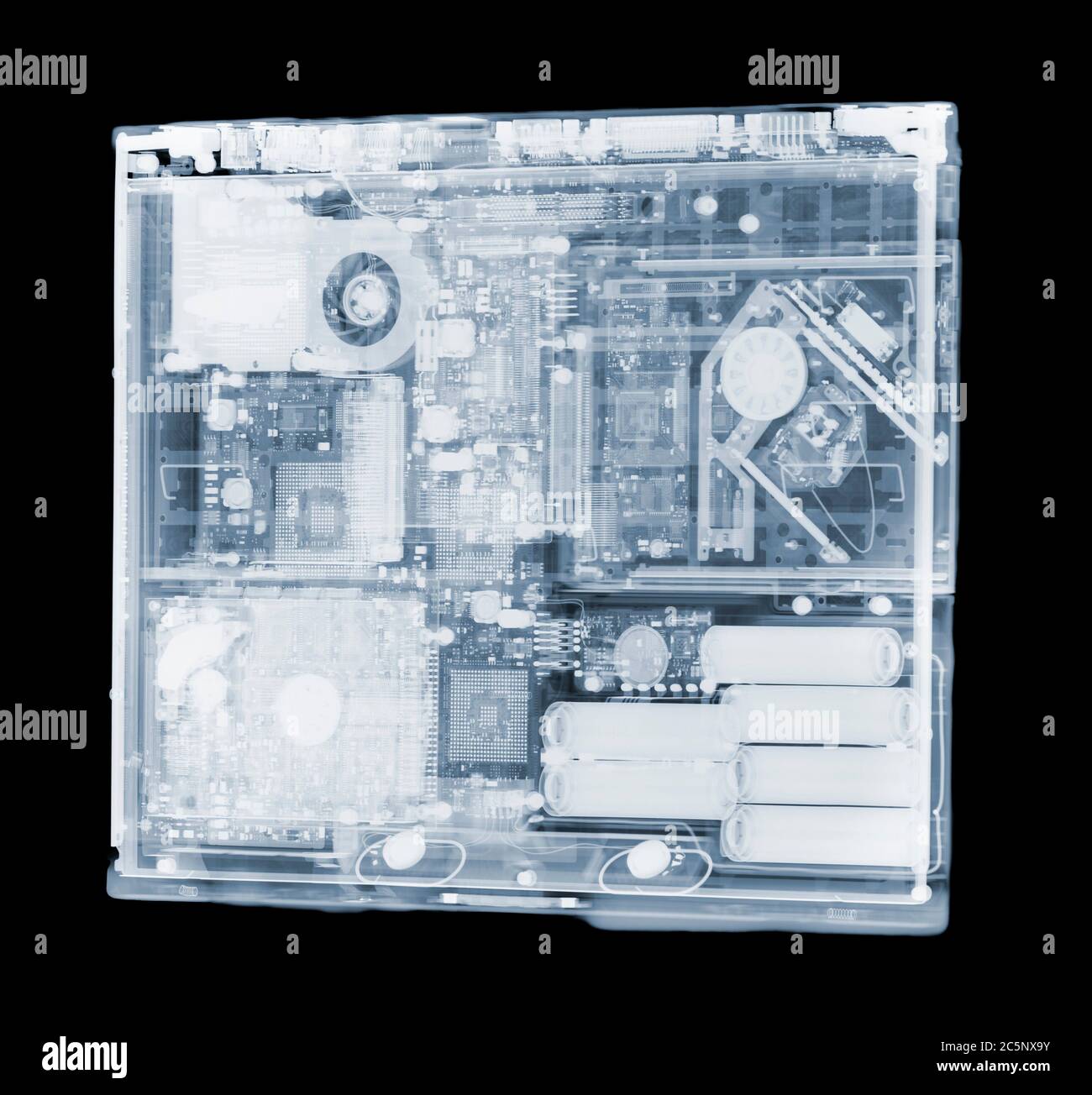 Computer, coloured X-ray Stock Photo - Alamy