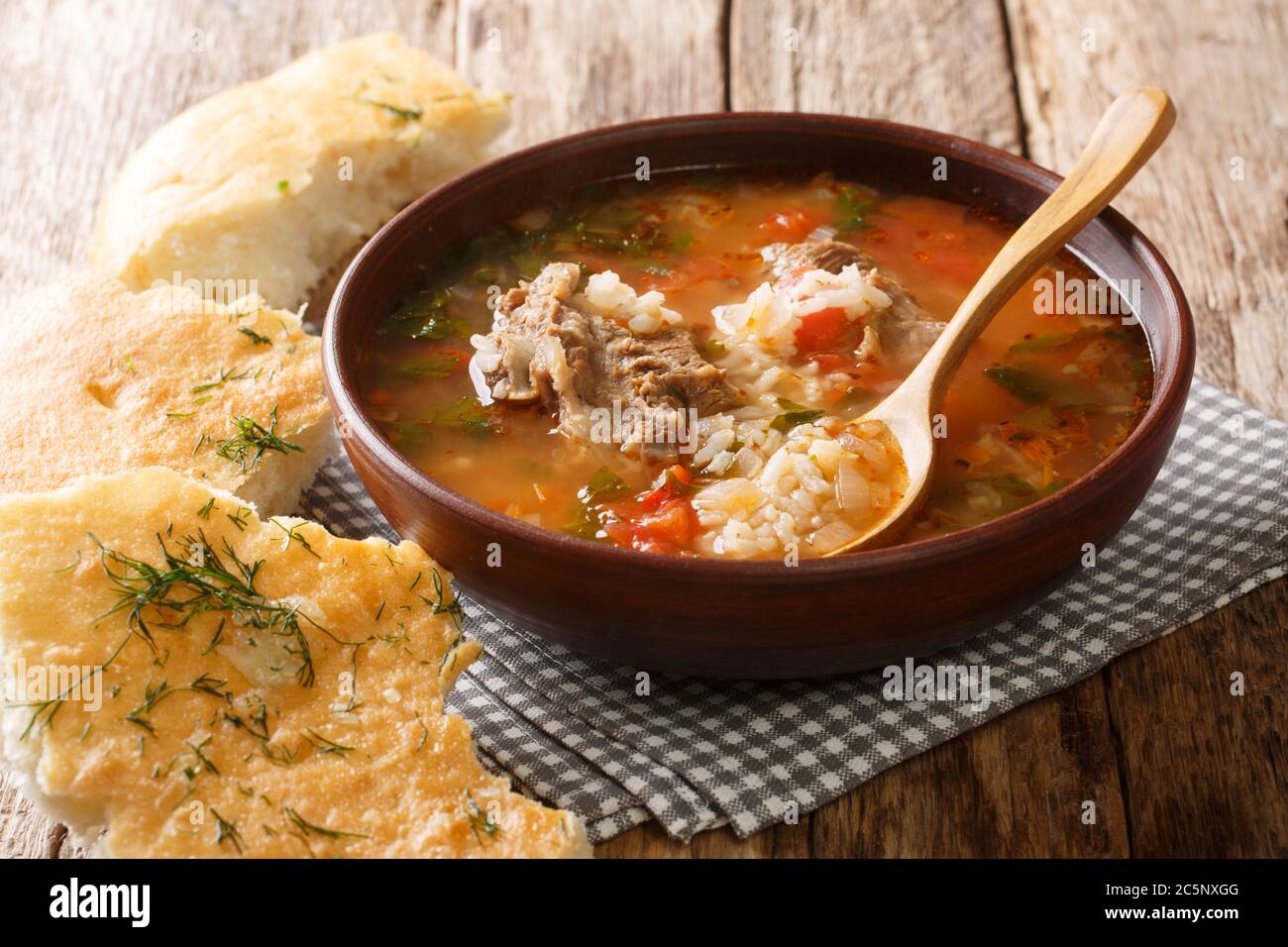 Traditional georgian soup harcho in hi-res stock photography and images ...