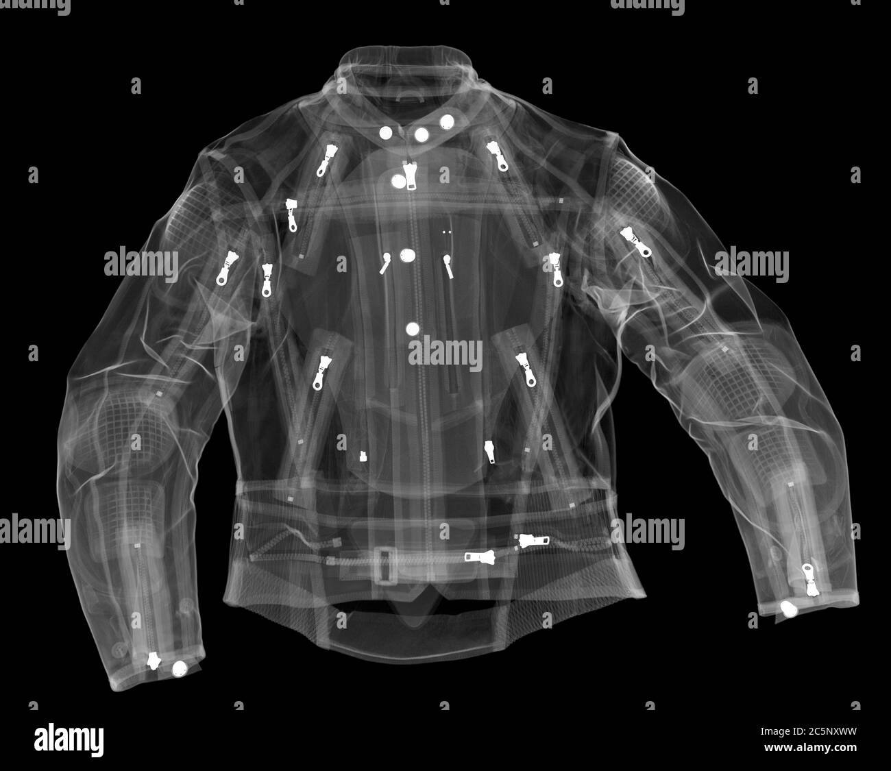 Leather motorcycle jacket, X-ray Stock Photo - Alamy