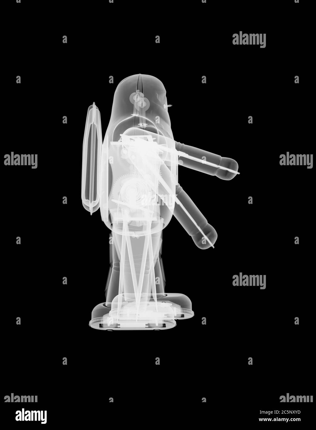 Toy metal robot, X-ray Stock Photo - Alamy