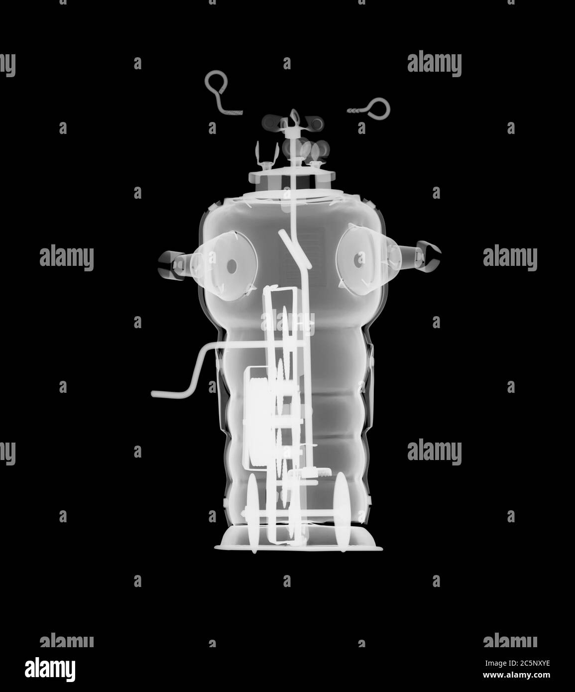 Toy metal robot, X-ray Stock Photo - Alamy