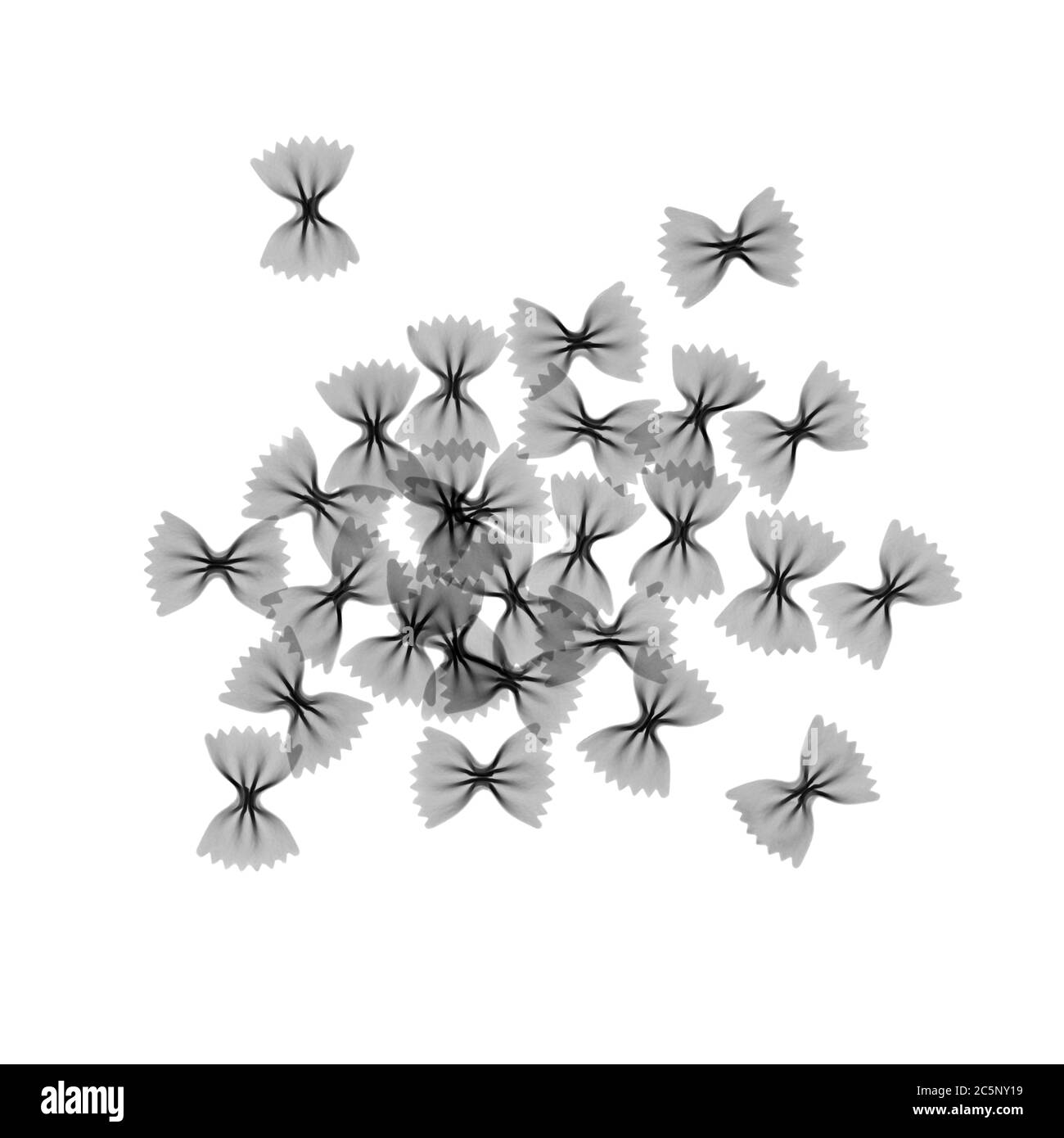 Farfalle pasta, X-ray Stock Photo - Alamy