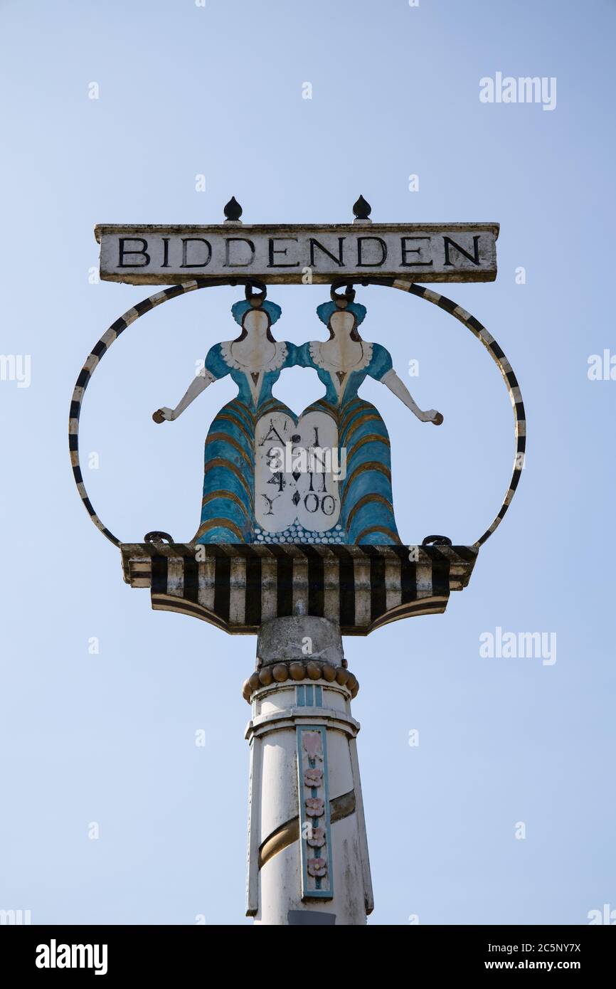 Biddenden village sign hi-res stock photography and images - Alamy