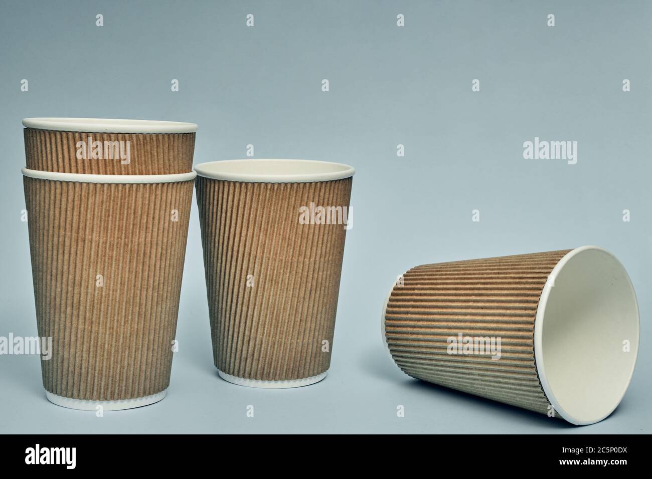 Paper cup. Recycling. Eco-friendly disposable tableware. Eco dishes ...