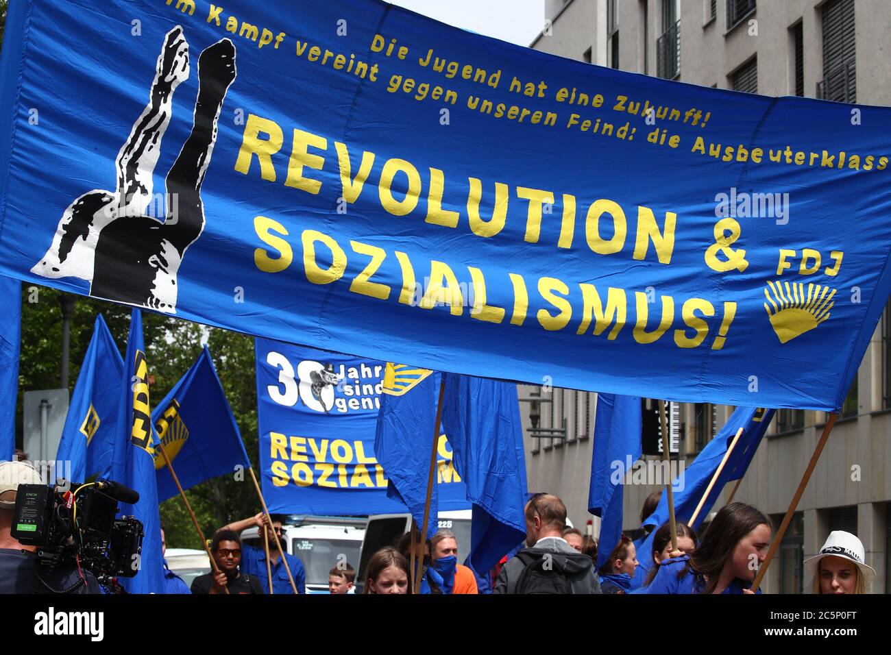 Jena, Germany. 04th July, 2020. Participants of a demonstration of the ...