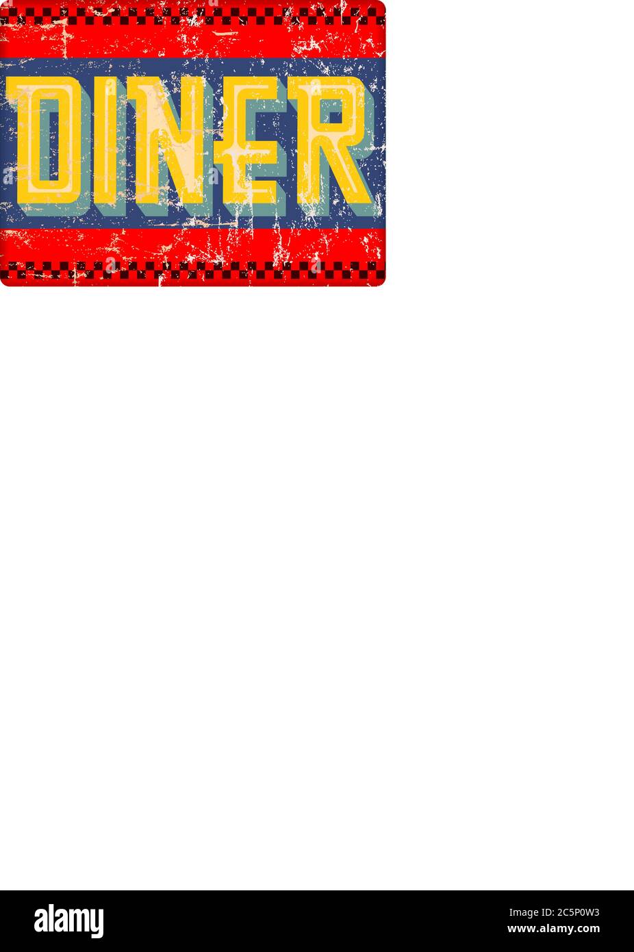 Retro american diner sign with french fries. burgers and cofee. Free ...