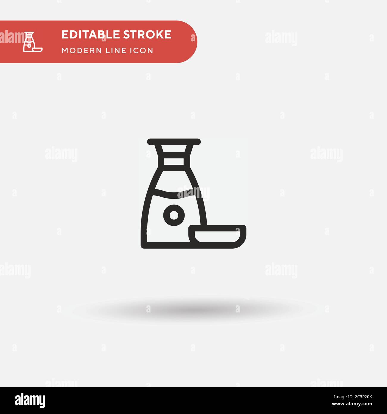 Soy Sauce Simple vector icon. Illustration symbol design template for ...