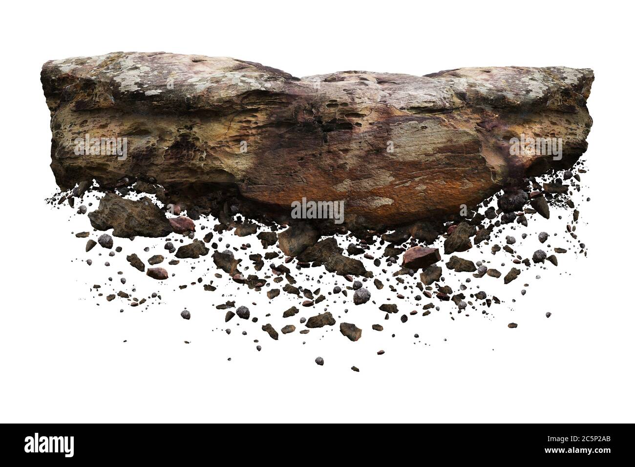rock isolated on white background Stock Photo - Alamy