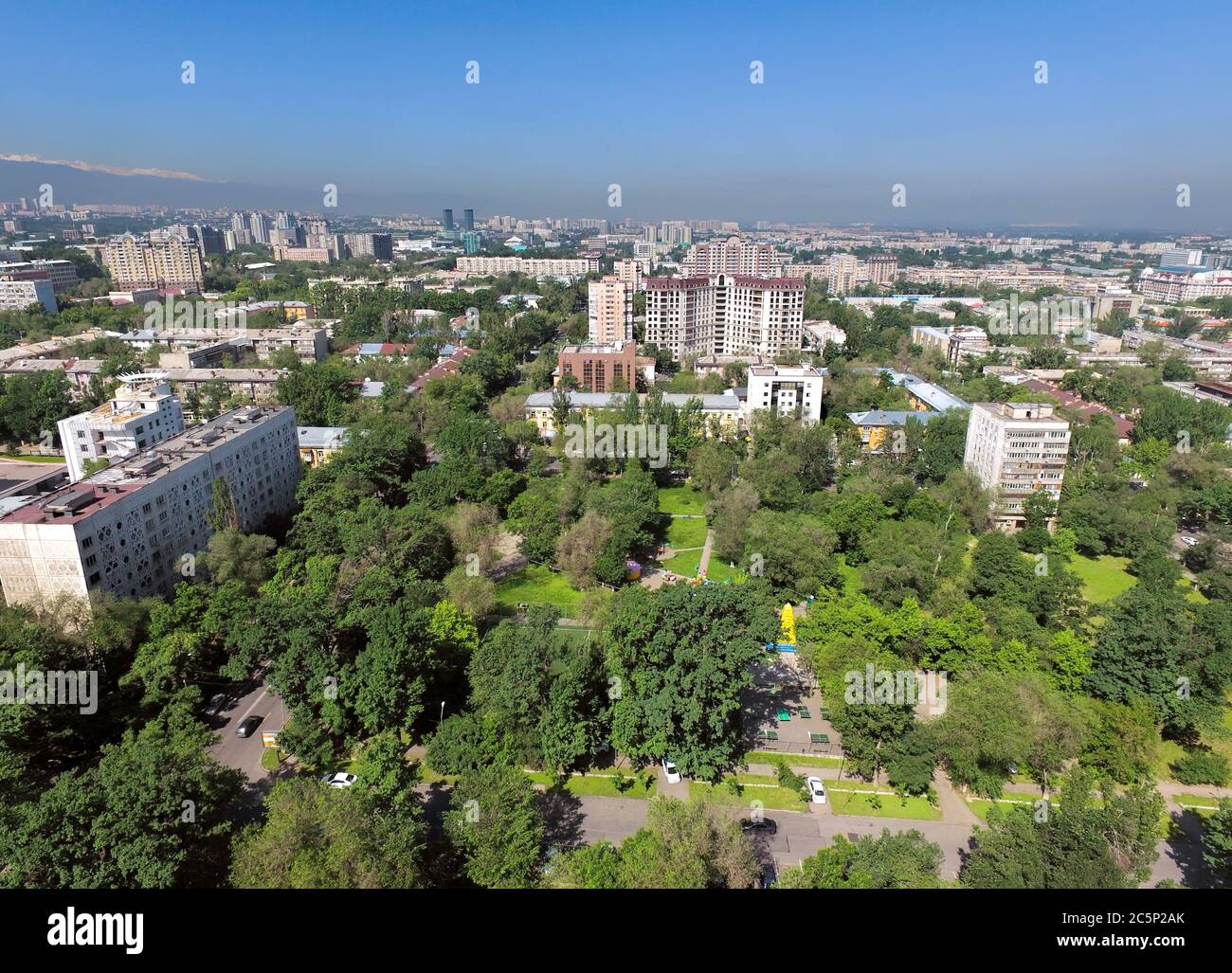 Panoramic aerial view of Almaty city, Kazakhstan Stock Photo - Alamy