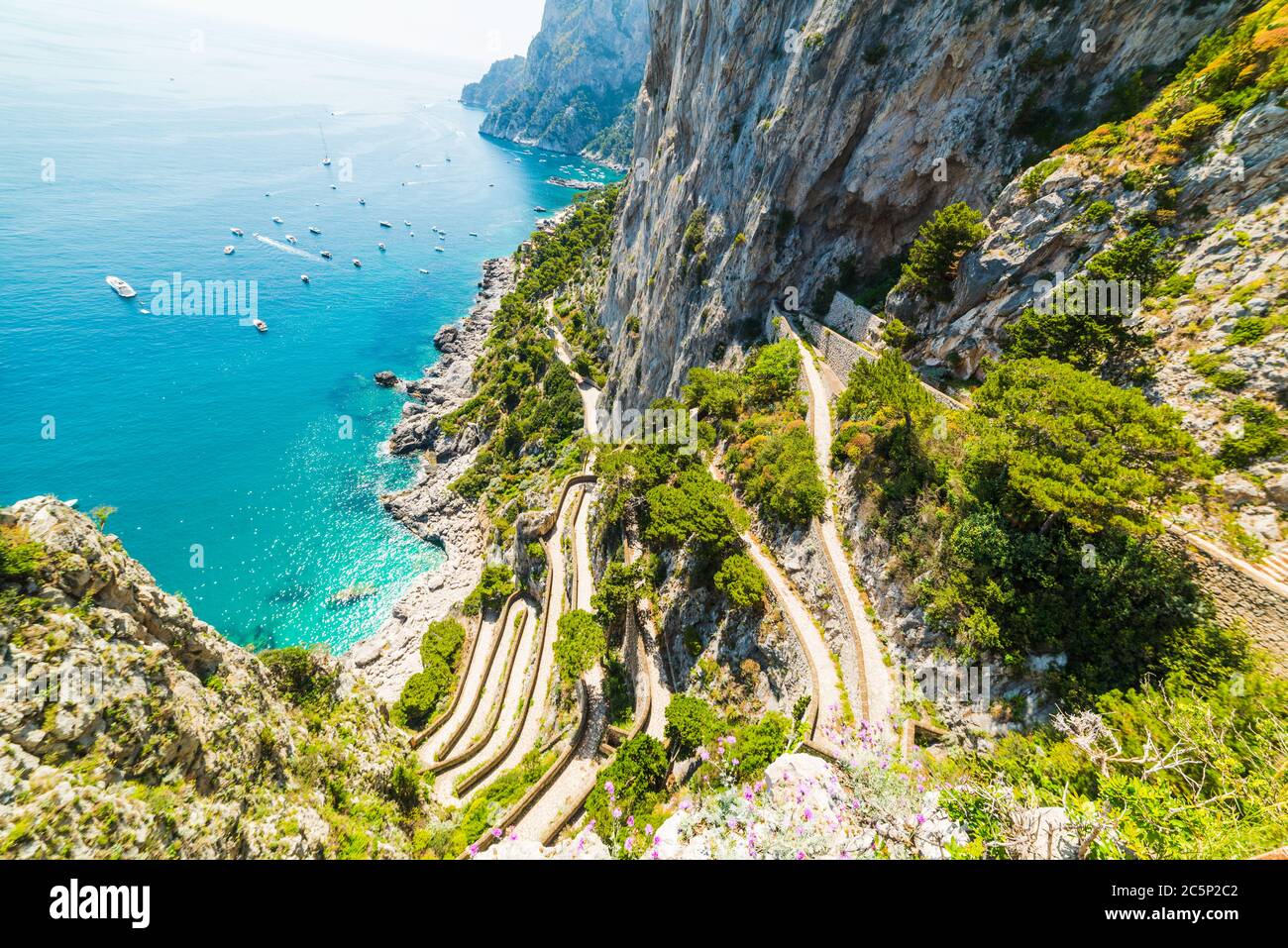 World famous via Krupp in Capri island Stock Photo - Alamy